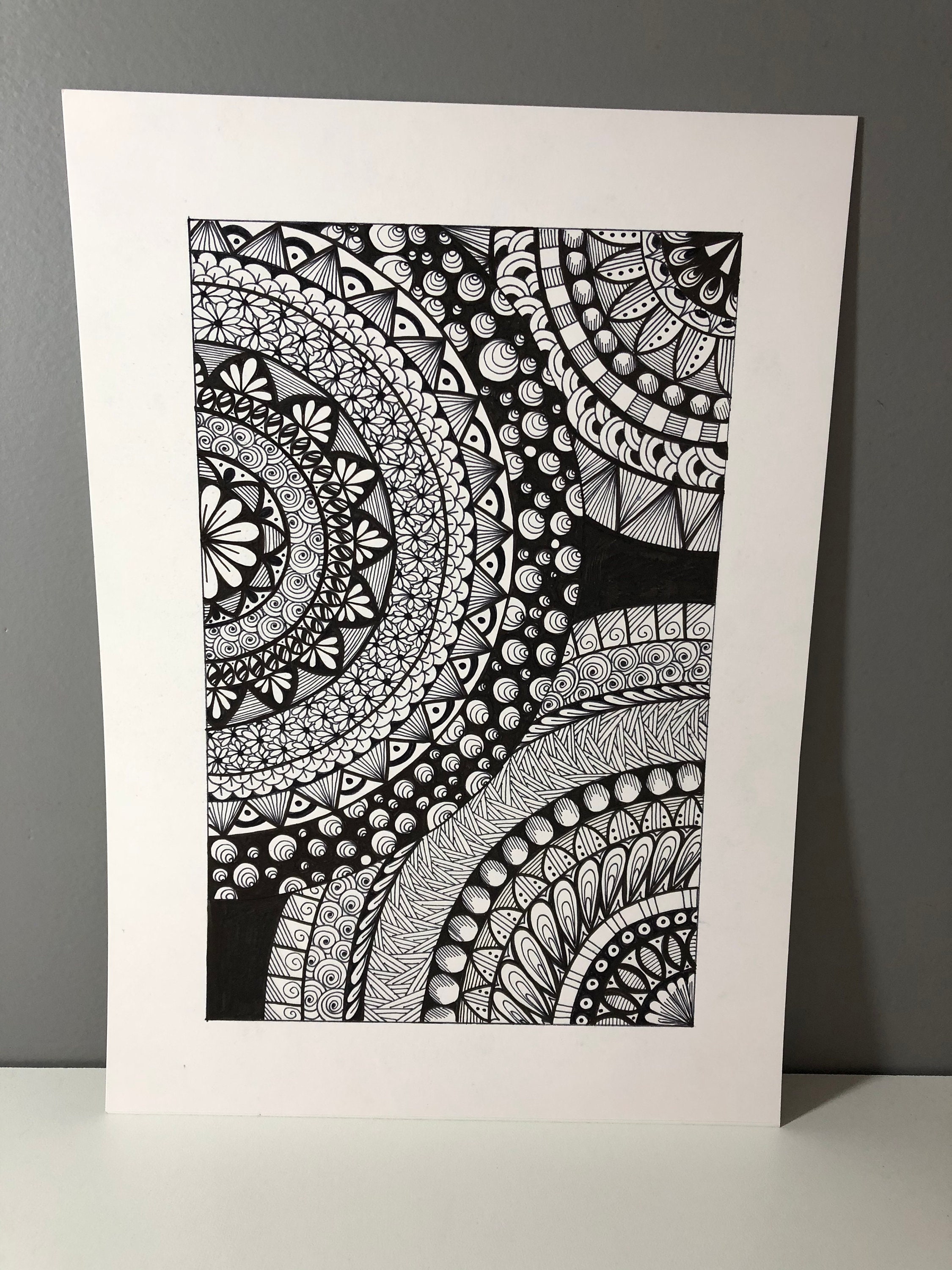 Doodle spheres Original Hand drawn | Etsy