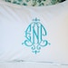 Set of 2 Pillow Shams / 100% Cotton / Monogrammed Embroidered Shams ...