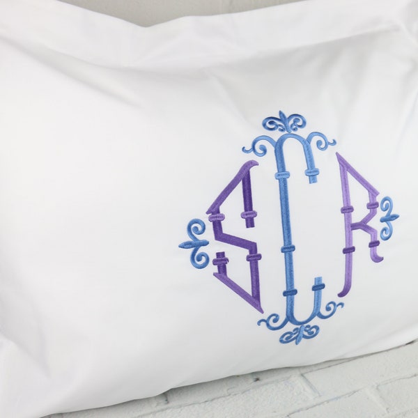 Monogram Pillow Sham - Etsy