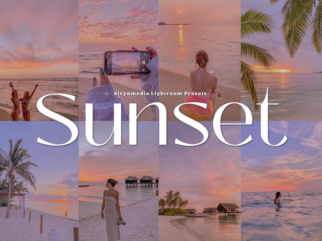10 SUNSET PRESETS | Lightroom Mobile & Desktop Presets, Instagram ...
