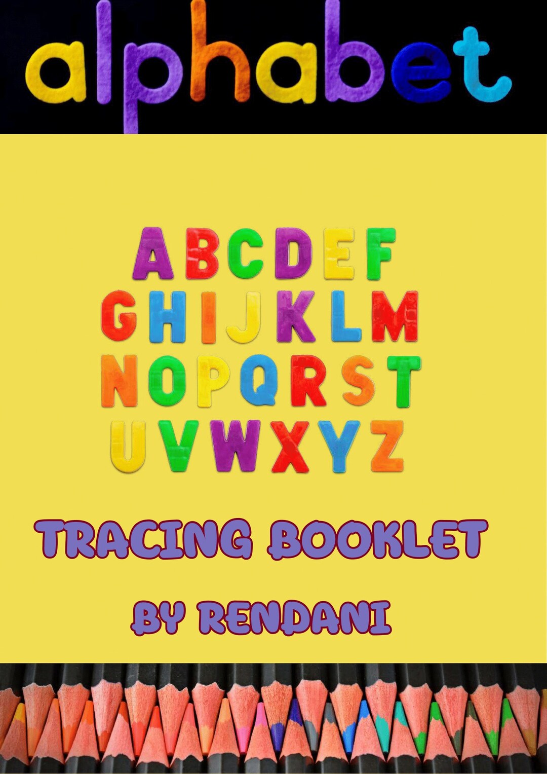 Alphabet Tracing Booklet , for Kids to Learn Writting With.contains ...