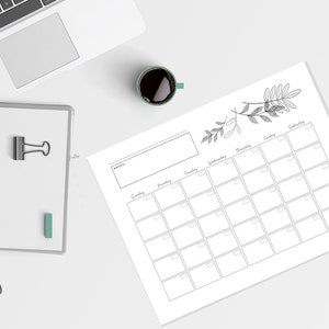 Monthly Calendar Printable Individual Month Planner - Etsy