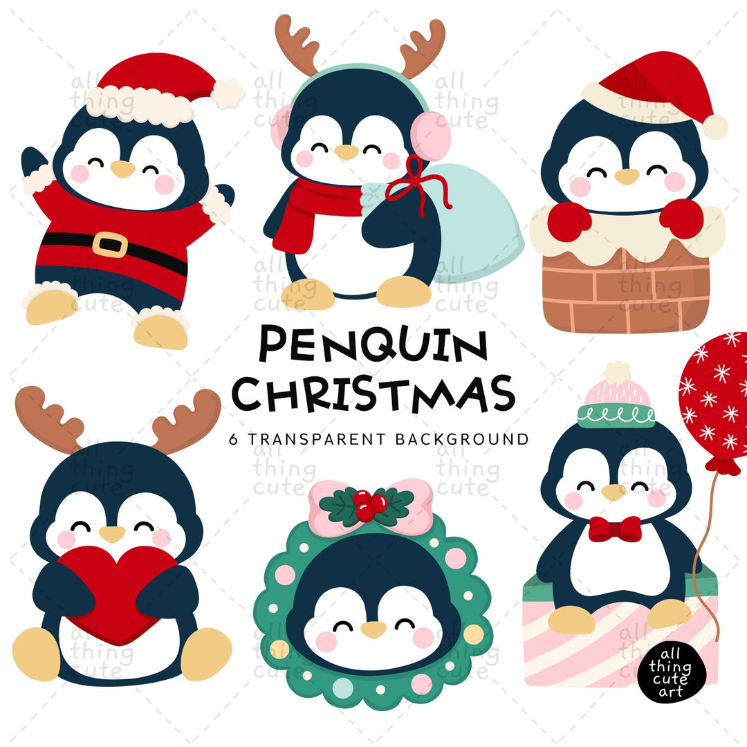Christmas Penguin Clipart, Winter Penguin Clipart PNG, Christmas ...