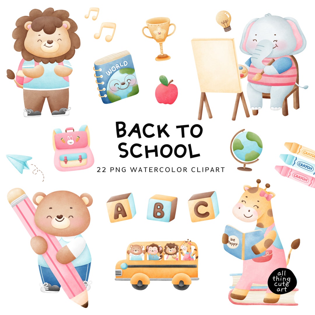 Back to School PNG Bundle, Educational Clipart, Teacher Resources ...