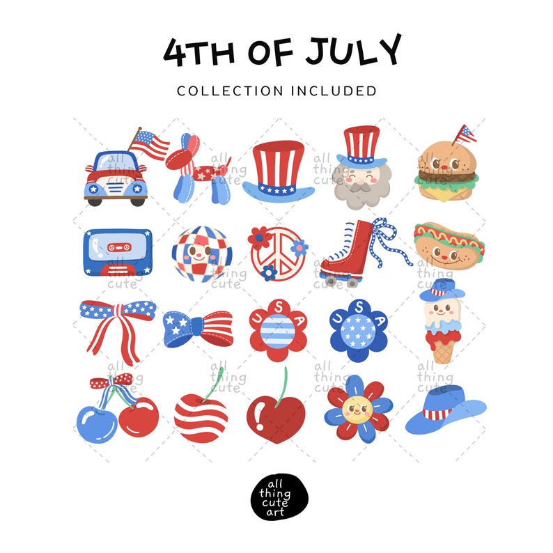 Groovy 4th of July Retro PNG | Funky Disco Independence Day Clipart ...