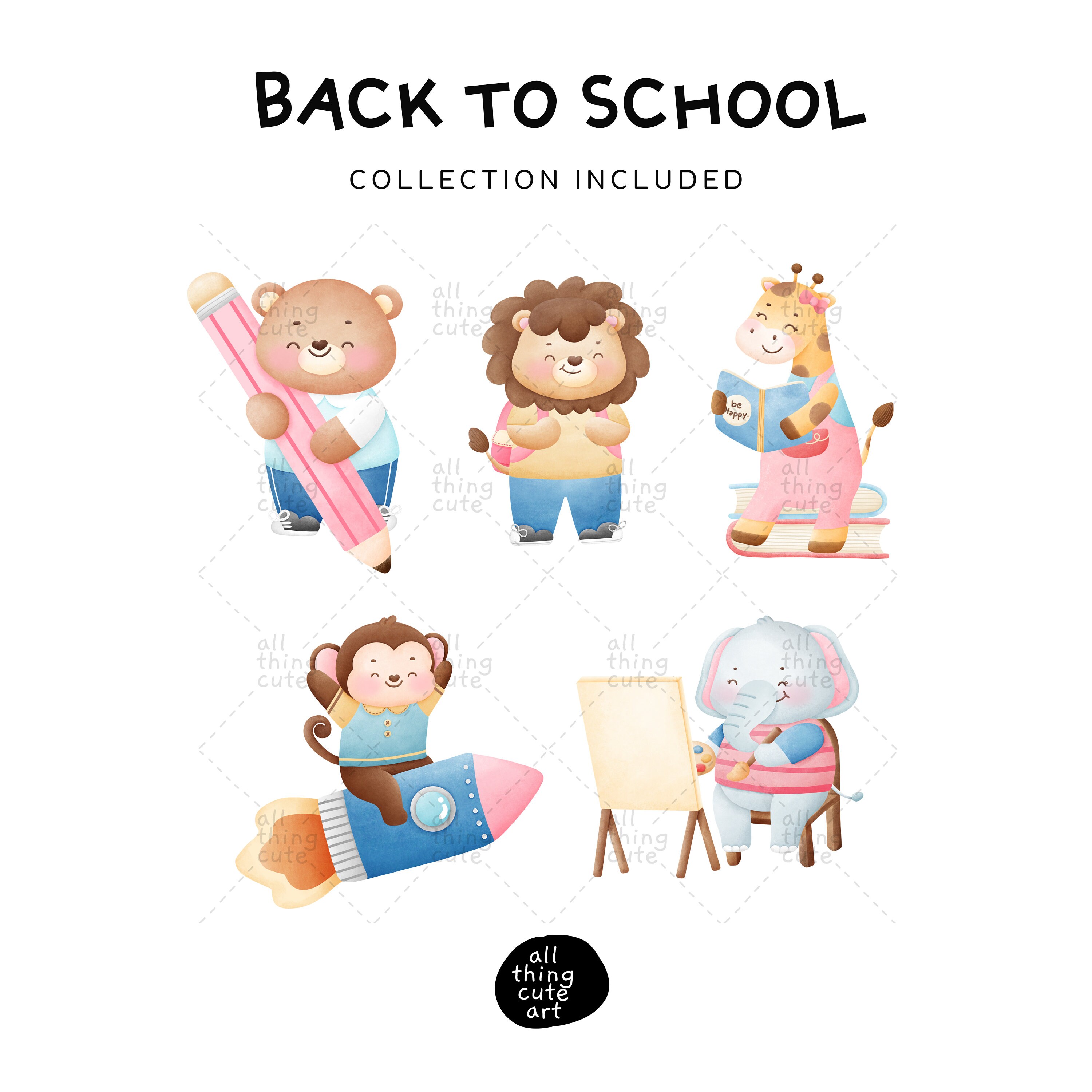Back to School PNG Bundle, Educational Clipart, Teacher Resources ...