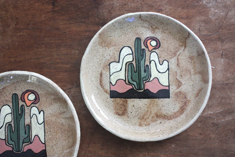 2 X Breakfast Plates Set - Hand Made Ceramic - Etsy