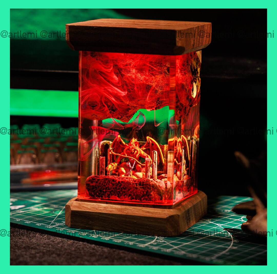 MYTHICAL WAR Resin Lamp, Custom Anime Diorama Night Light, Personalized ...