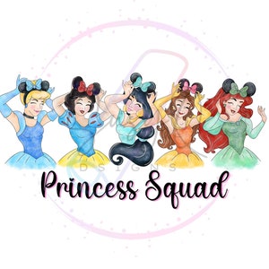 Disney Princess Squad Image Transfers Disney Princess - Etsy