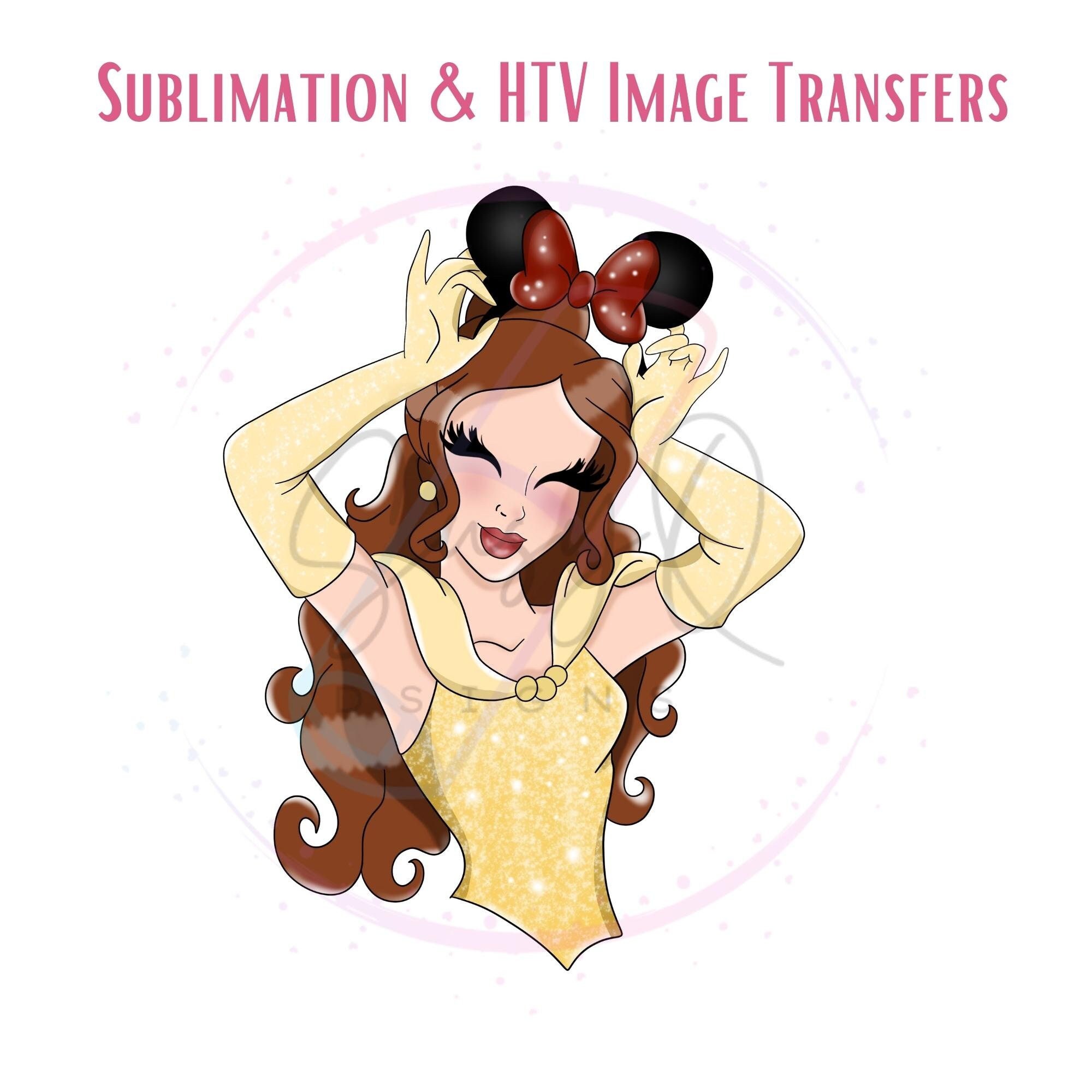 Disney Princess Image Transfers, Disney Princess Vacation Sublimation ...