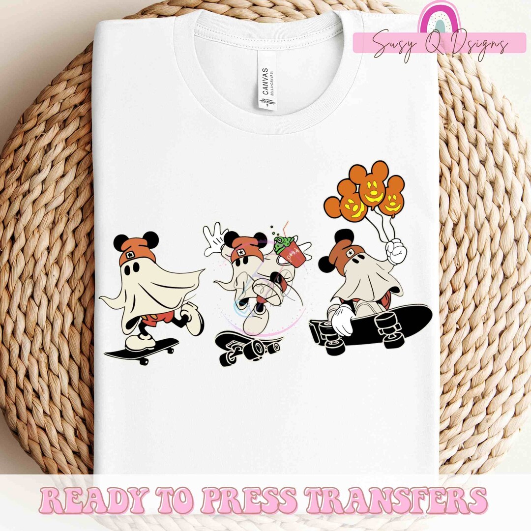 Mickey Skater Ghost HTV and Sublimation Image Transfer, Halloween ...