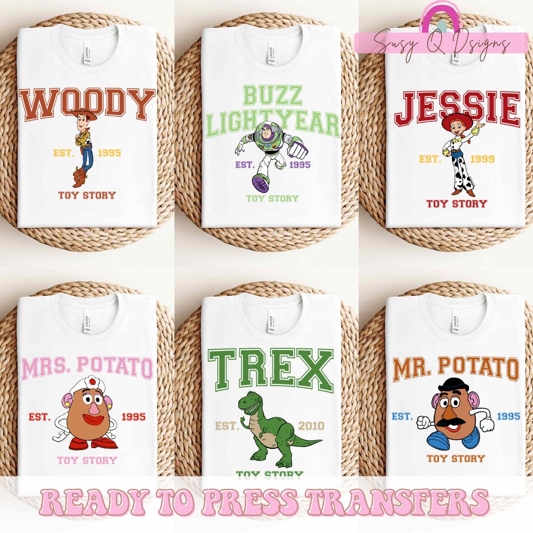 Toy Story Matching Image Transfers, Toy Story Friends Sublimation ...