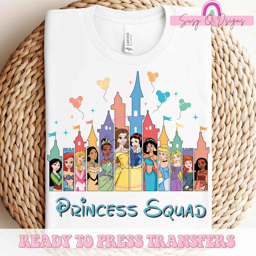 Princess Squad Image Transfers, Disney Family Vacation Sublimation ...