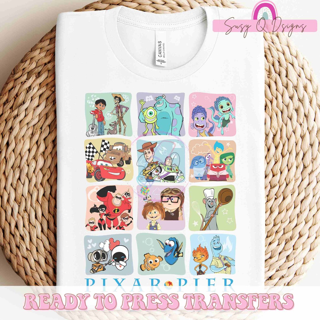 Pixar Pier HTV and Sublimation Image Transfers, Disney Pixar Fest ...