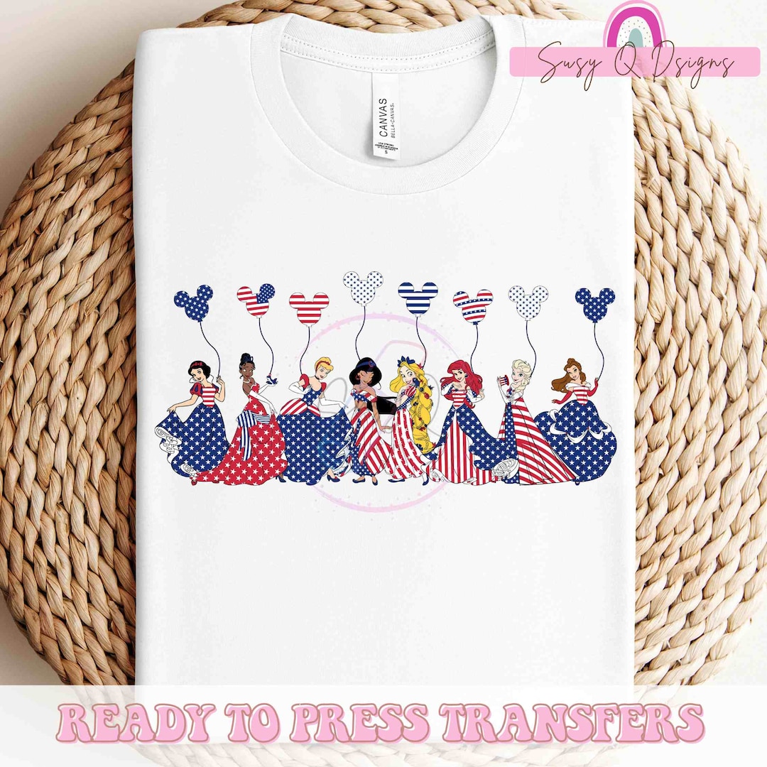 Princess 4th of July HTV and Sublimation Image Transfers, 4th of July ...