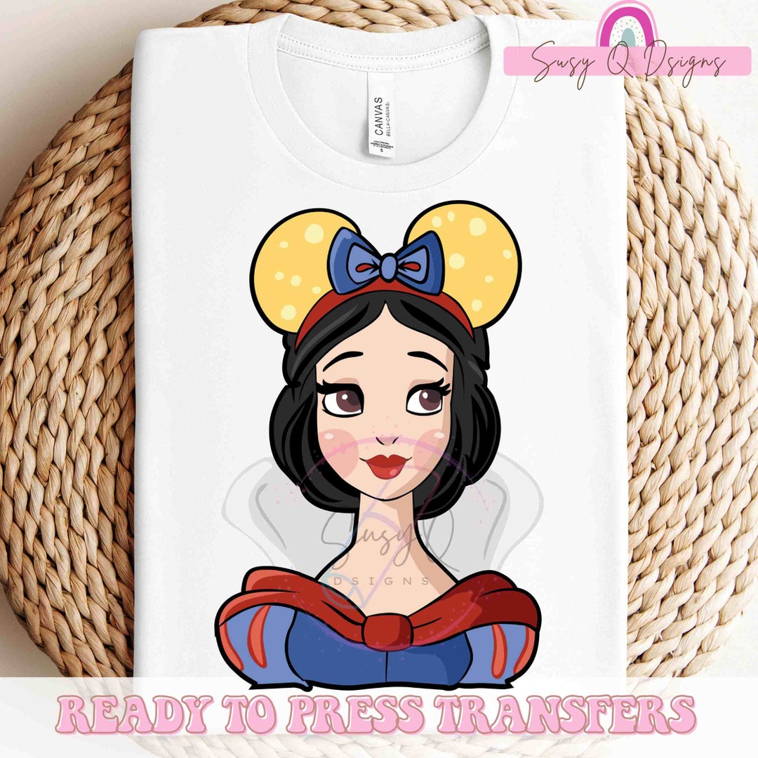 Snow White Image Transfers, Disney Minnie Iron on Prints, Princess Eco ...