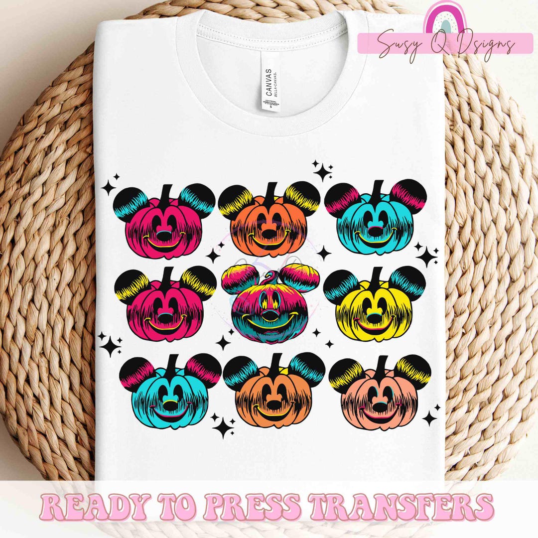 Mickey Pumpkins HTV and Sublimation Image Transfer, Halloween Transfers ...