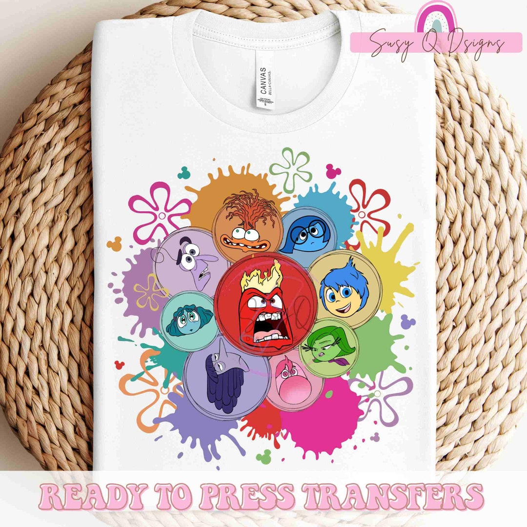 Inside Out Image Transfers, Disney Pixar Fest Friends HTV Iron on ...