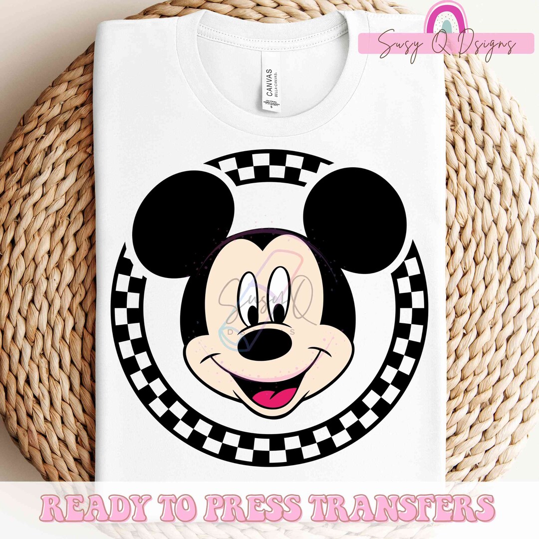 Mickey and Friends Checkered Image Transfers, Disney Family Vacation ...