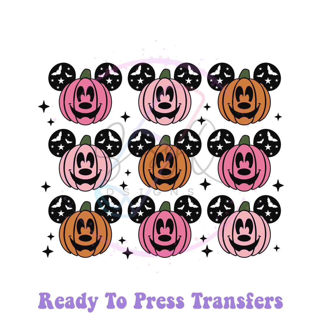 Ready to Press Halloween Pumpkin HTV and Sublimation Image Transfer ...