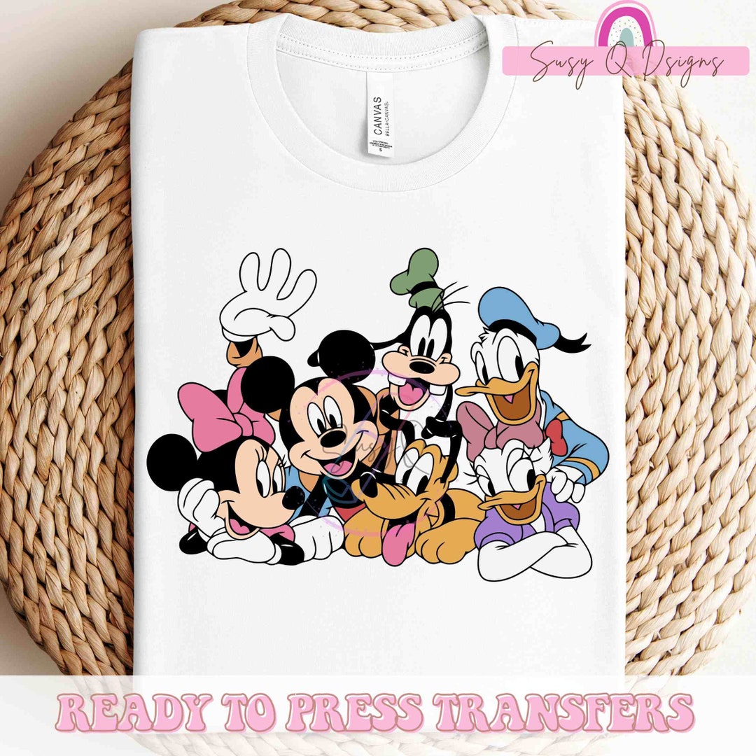 Mickey and Friends HTV and Sublimation Image Transfers, Disney Family ...