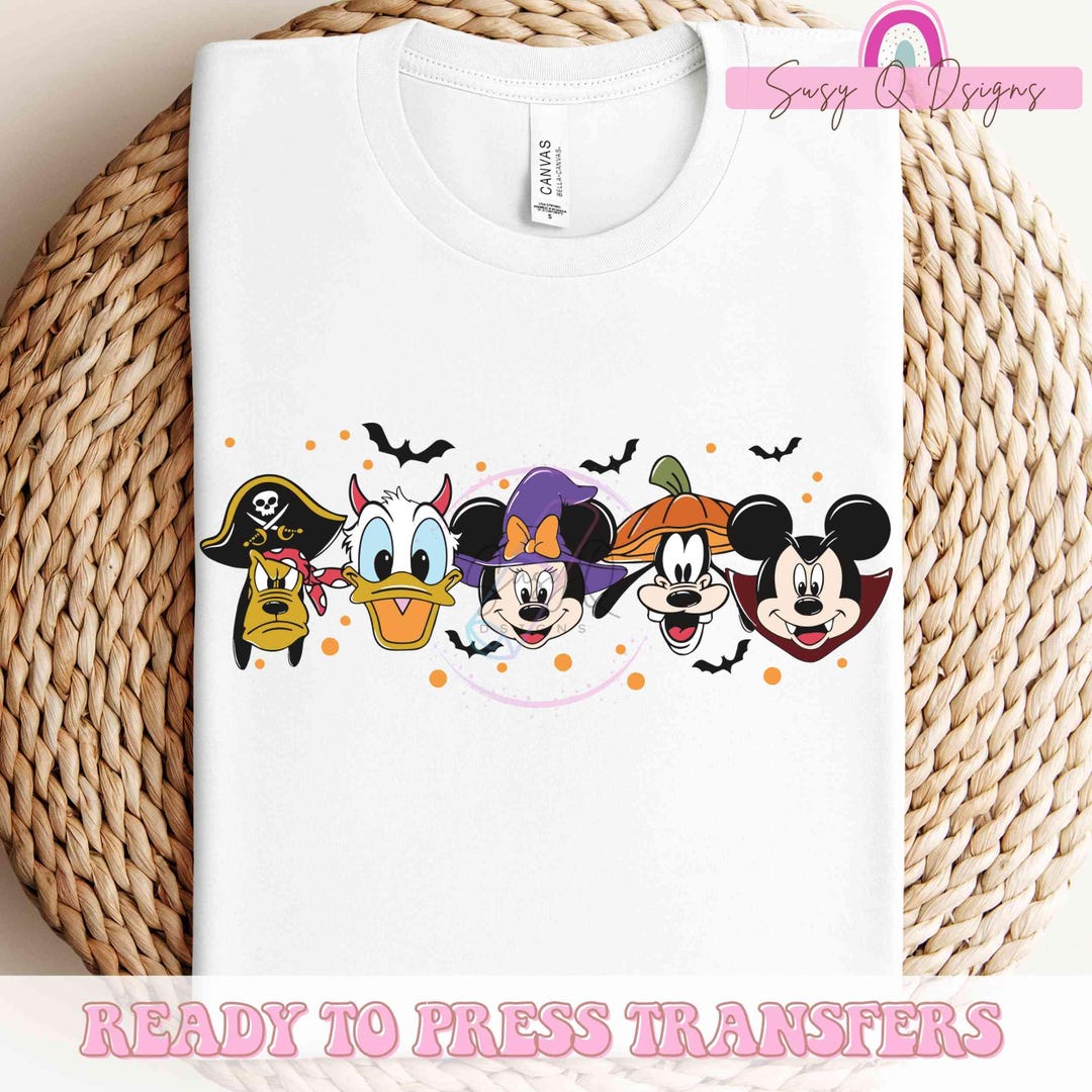 Mickey and Friends Halloween Party HTV and Sublimation Image Transfer ...