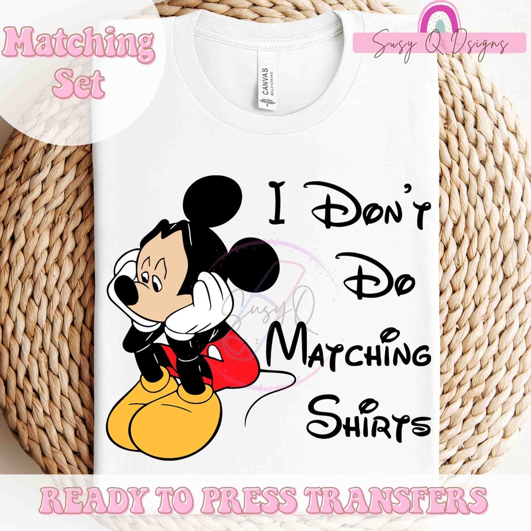 Mickey Minnie Matching Shirts HTV and Sublimation Image Transfers ...