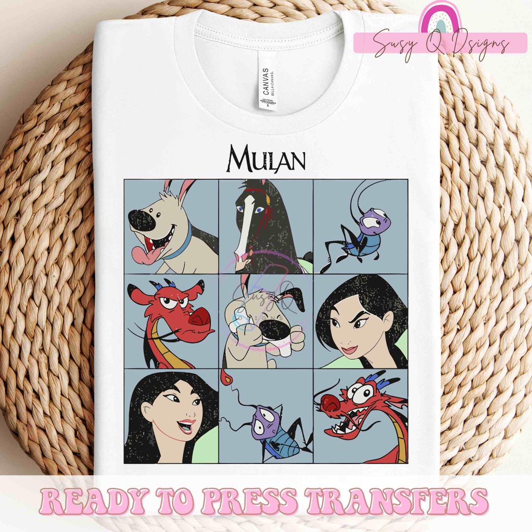 Mulan Collage Transfers, Mulan Image Transfers, Mulan Iron On, Mulan's ...
