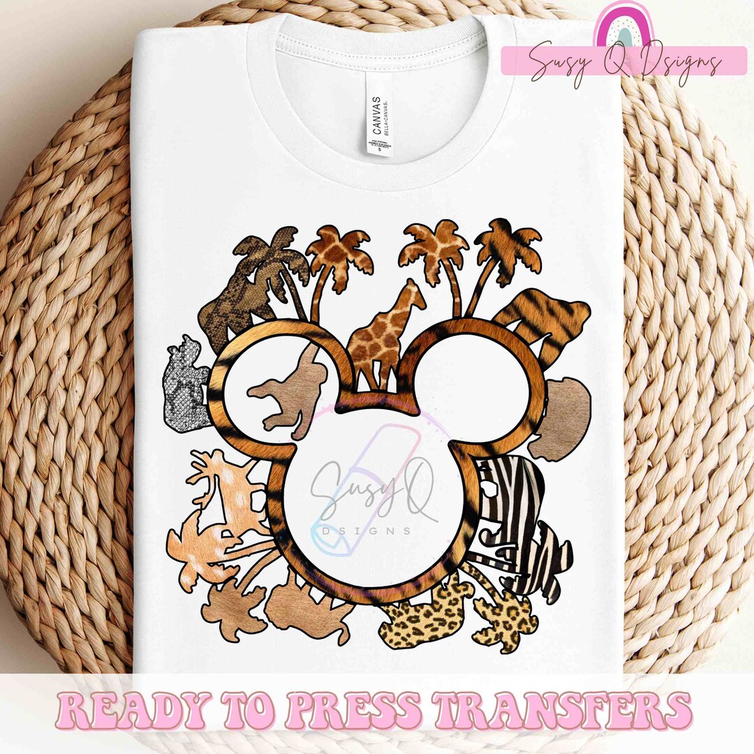 Safari Kingdom Image Transfers, Animal Vacation Iron on Prints, Animal ...
