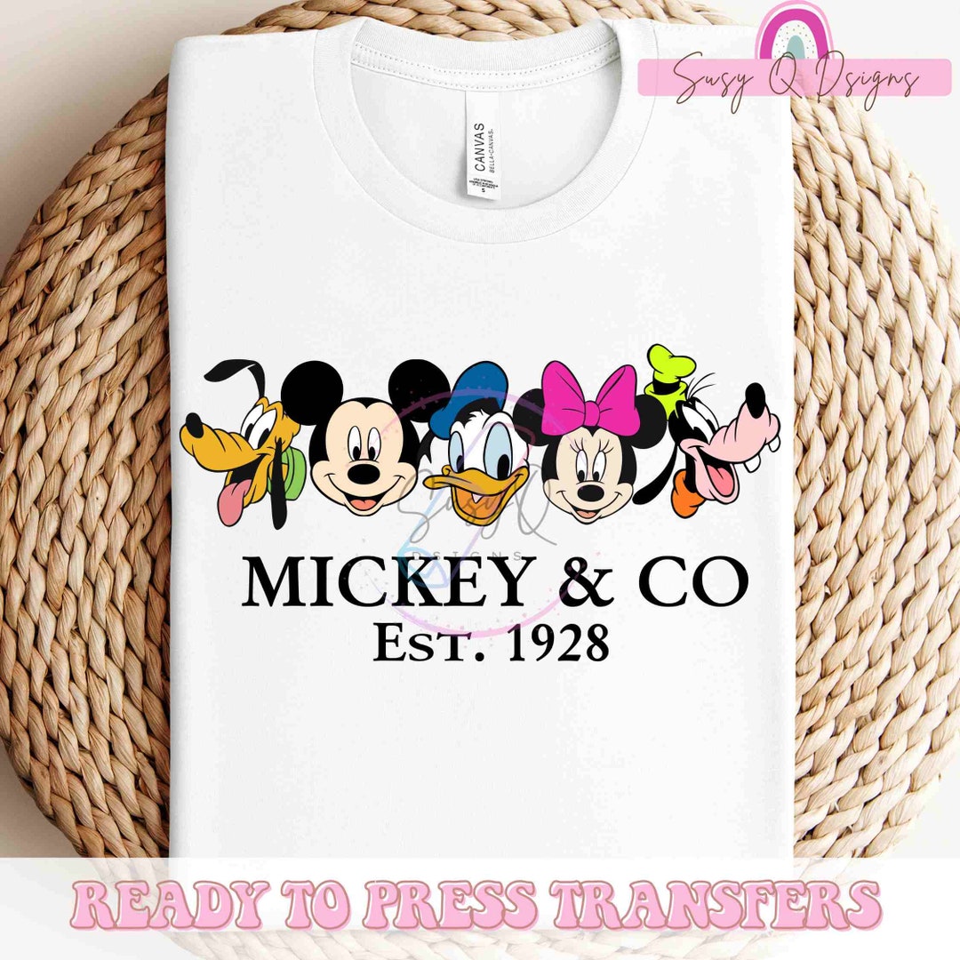 Mickey and Friends Co Image Transfers, Mickey Friends Sublimation ...