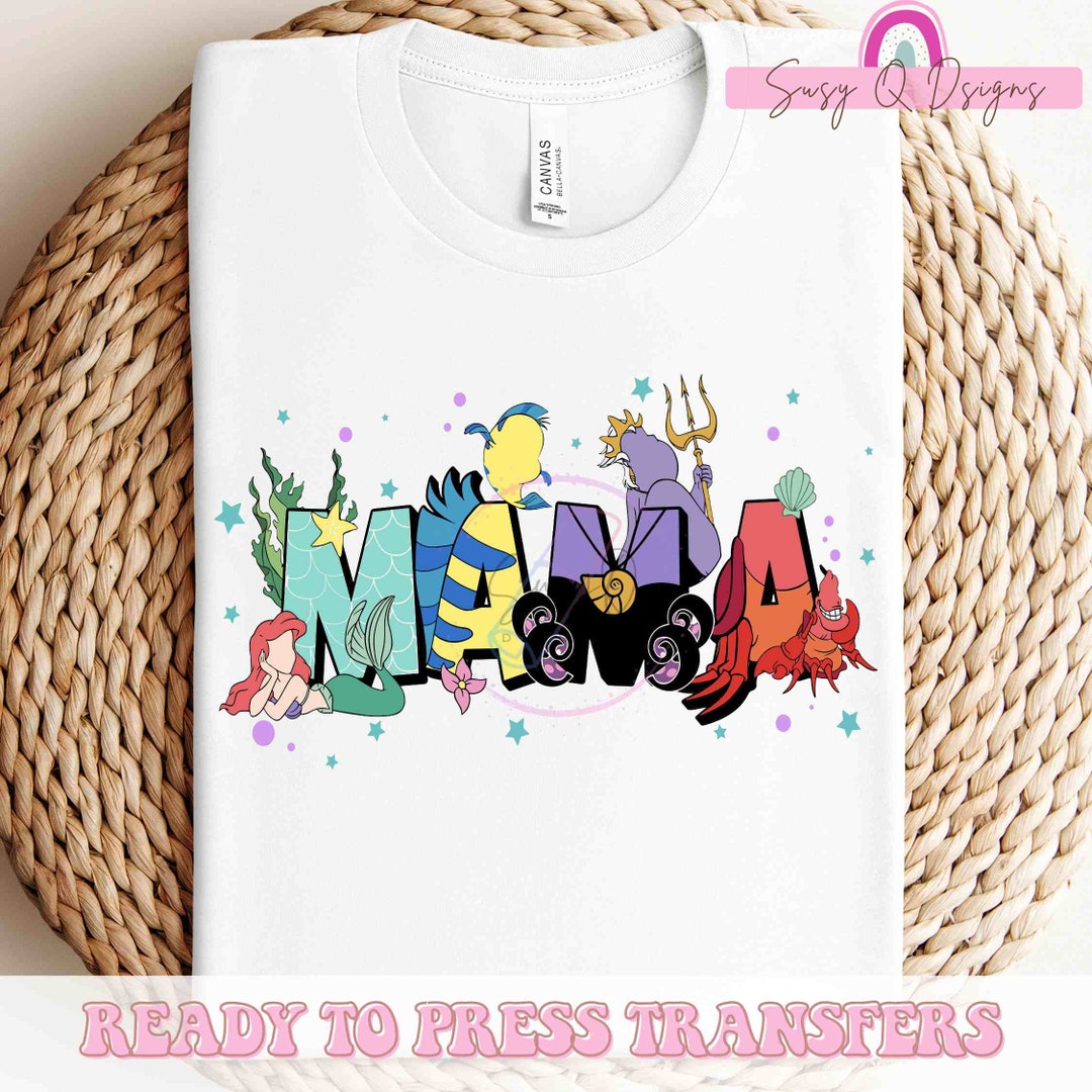 Mermaid Mama HTV and Sublimation Image Transfers, Disney Family ...