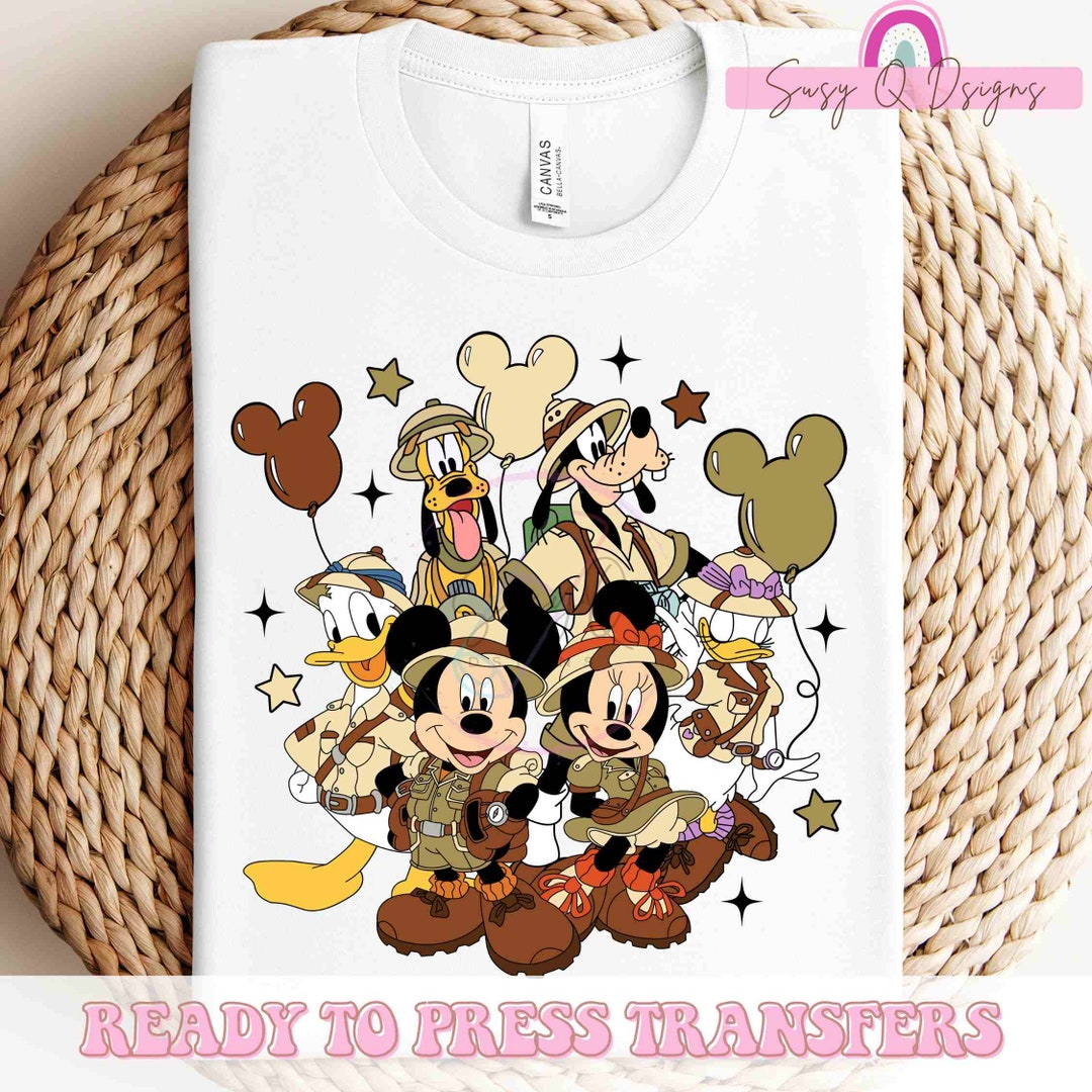 Mickey and Friends Animal Safari Vacation Image Transfers, Animal ...
