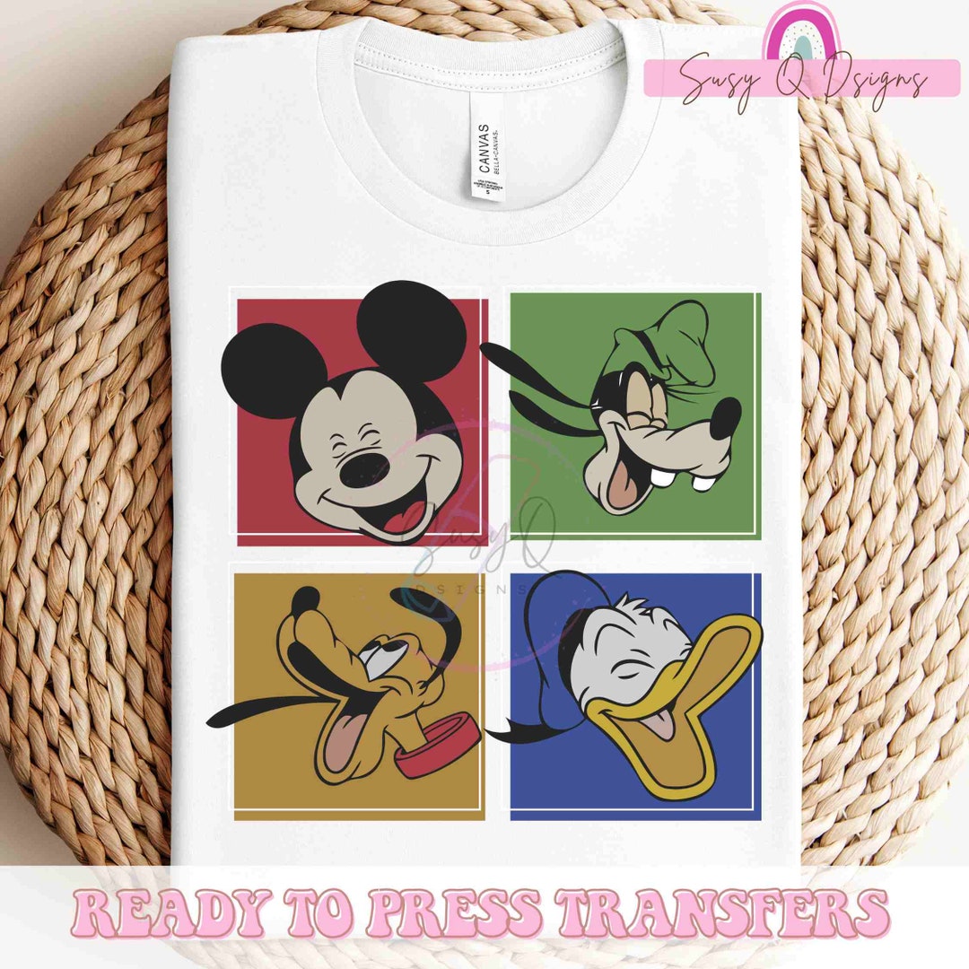 Mickey and Friends Squares HTV and Sublimation Image Transfers ...