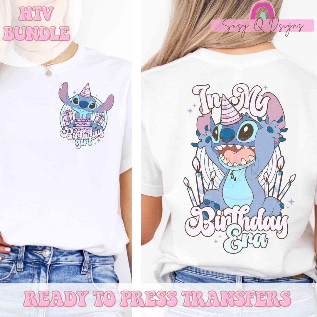 Stitch Birthday Girl Set Bundle HTV Transfers, Disney HTV Iron On ...