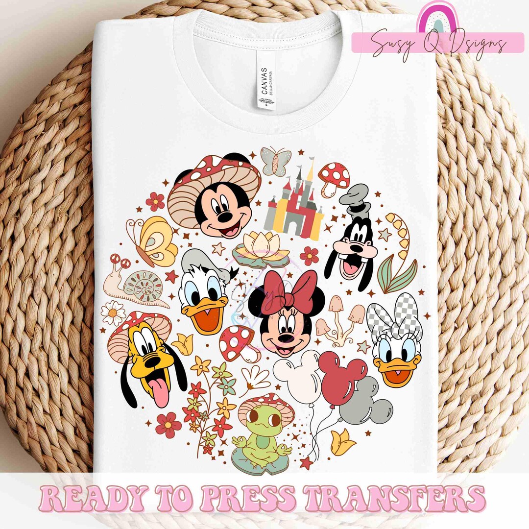 Mickey and Friends Image Transfers, Disney Family Vacation Sublimation ...