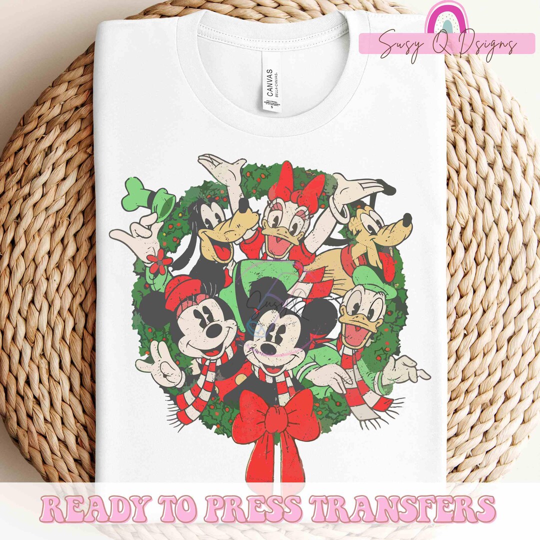 Retro Mickey Christmas Vacation HTV and Sublimation Image Transfer ...
