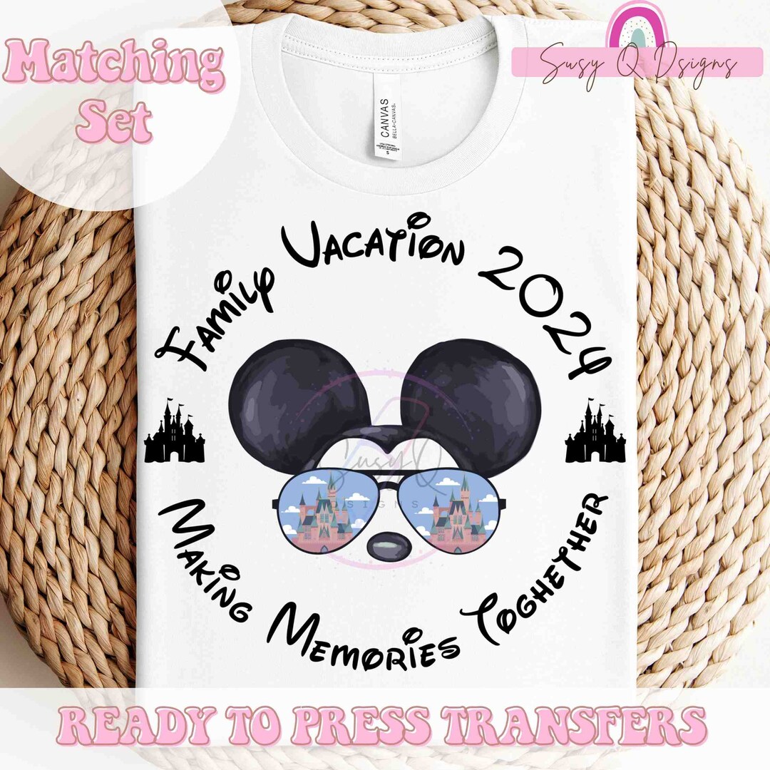 Mickey and Friends Family Vacation Image Transfers, Disney Family ...