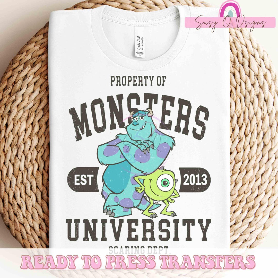 Monsters HTV and Sublimation Image Transfers, Monsters Iron on Prints ...