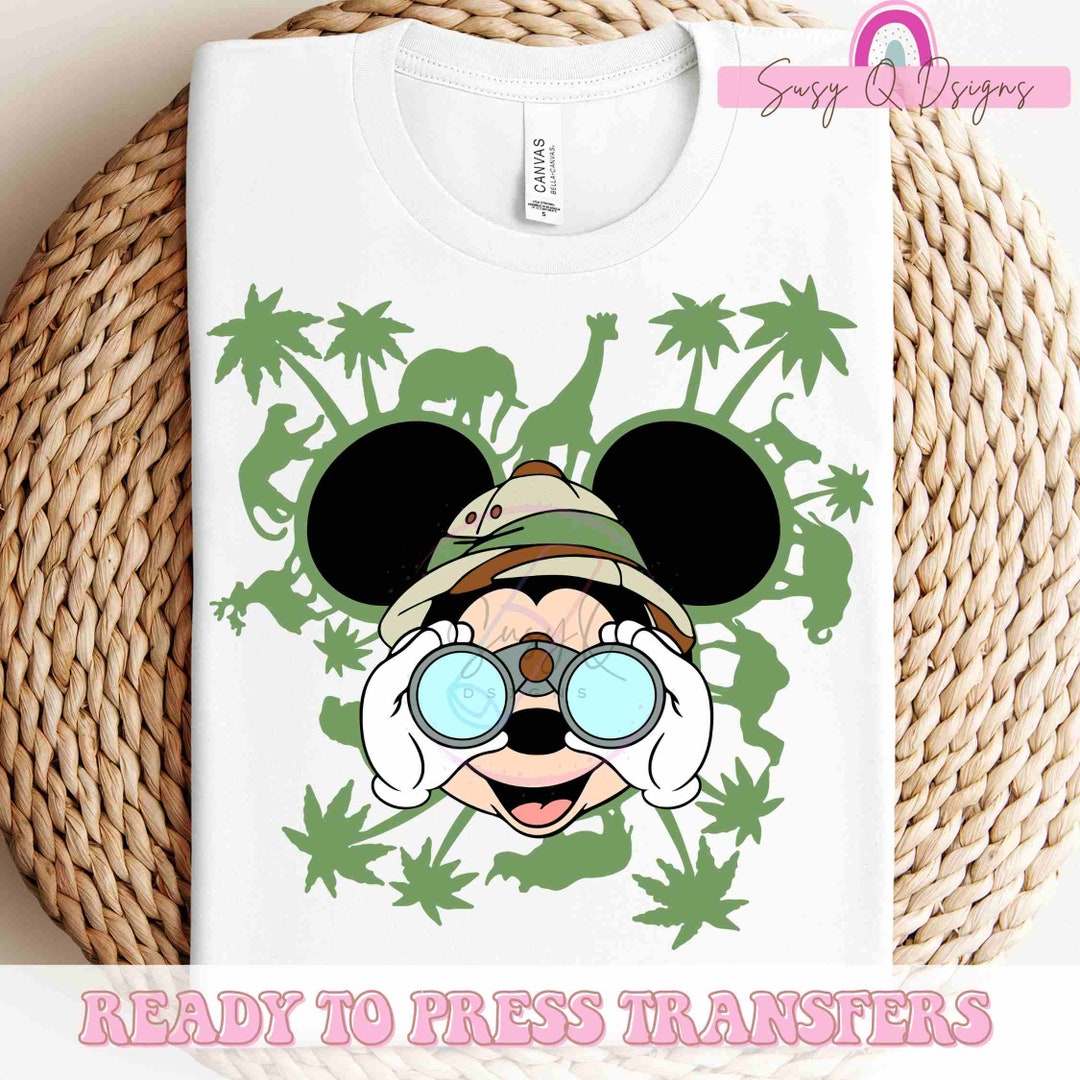 Safari Mickey HTV and Sublimation Image Transfers, Safari Iron on ...