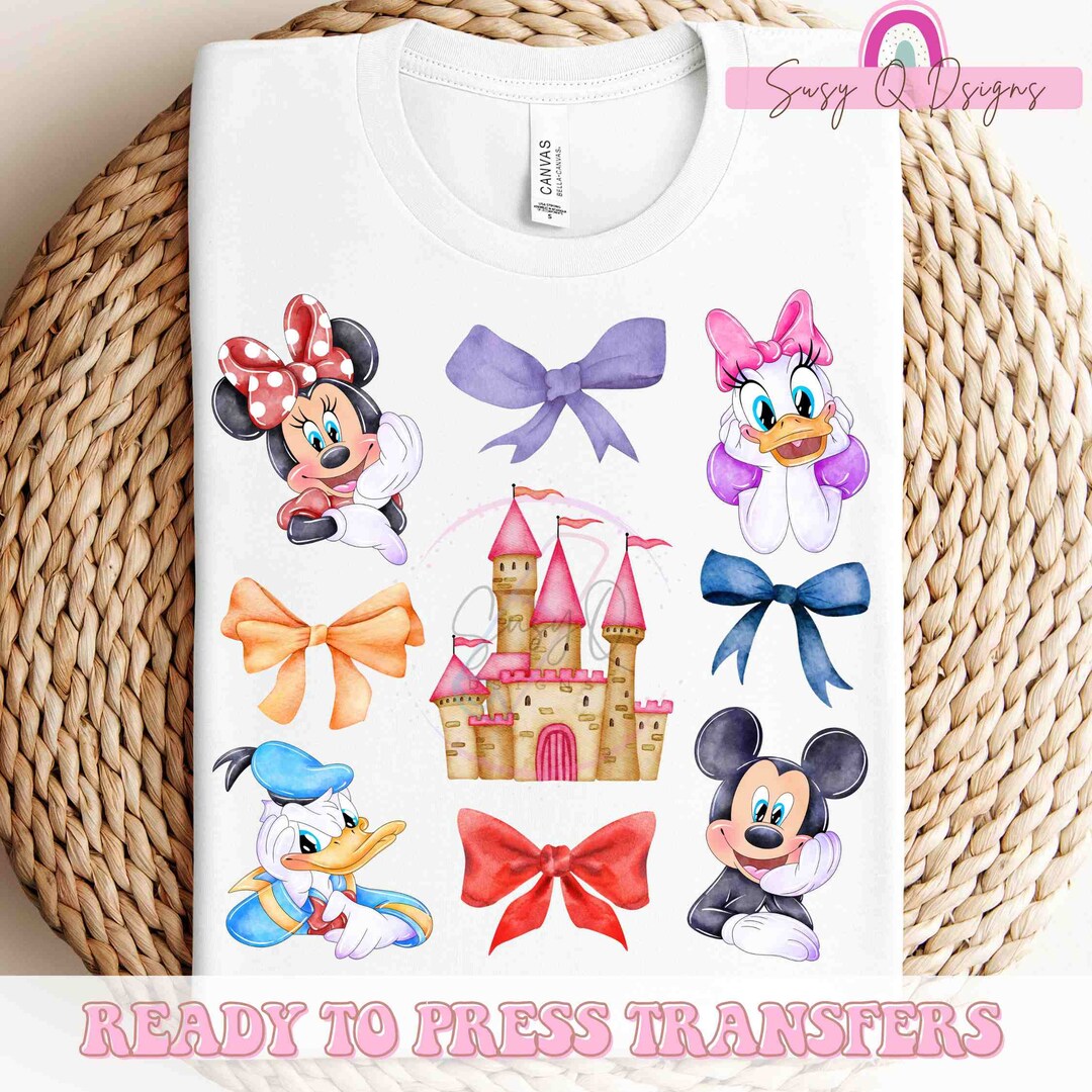Mickey and Friends and Bows HTV and Sublimation Image Transfers, Mickey ...