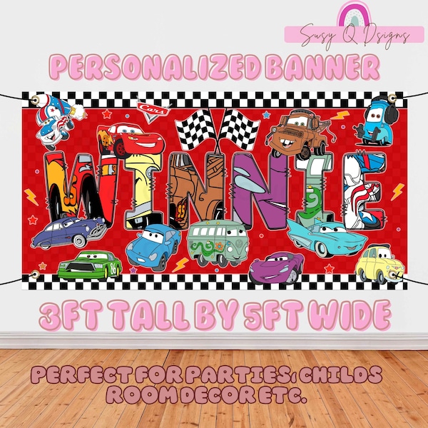 Car Birthday Banner - Etsy