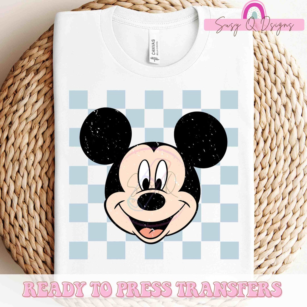 Blue Checkered Mickey HTV and Sublimation Image Transfers, Disney ...