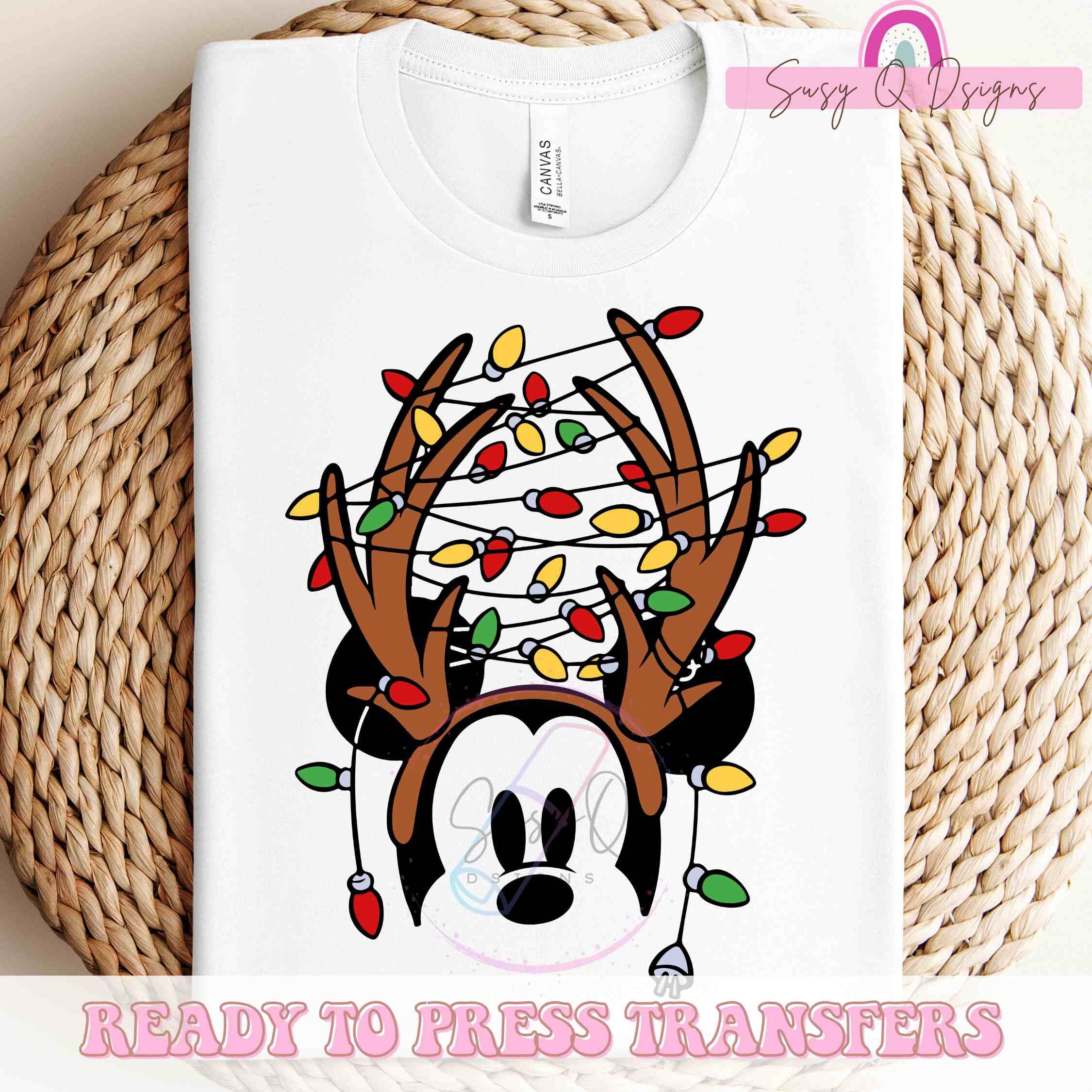 Mickey Reindeer HTV and Sublimation Image Transfer, Mickey and Friends ...