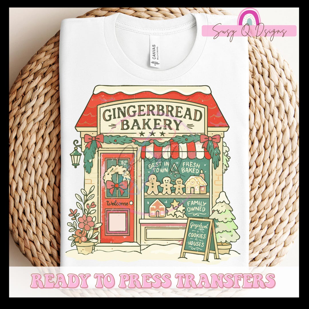 Cute Christmas Gingerbread House HTV and Sublimation Image Transfer ...