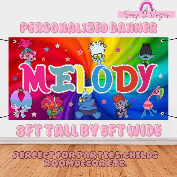 Trolls Backdrop - Etsy