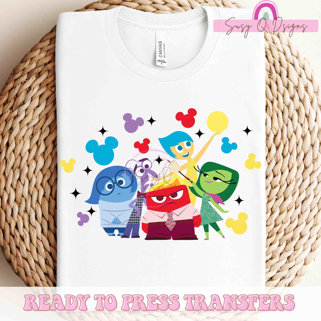 Inside Out Image Transfers, Disney Pixar Fest Friends HTV Iron on ...