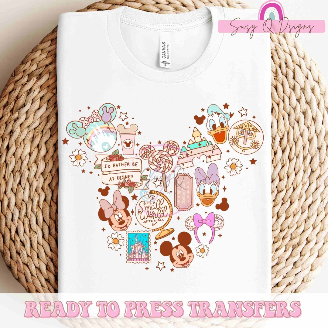 Pastel Mickey Small World Image Transfers, Disney Family Vacation ...