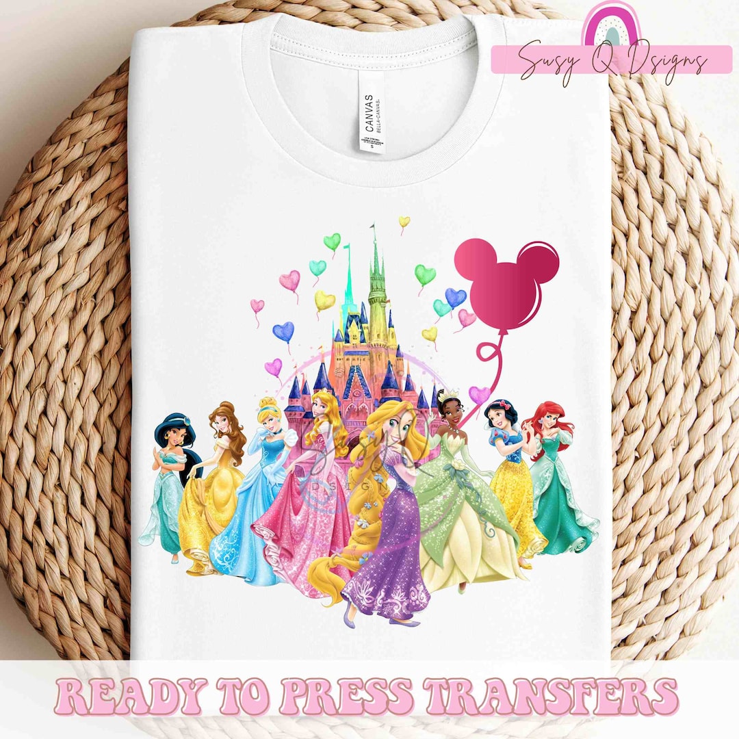 Disney Princess Image Transfers, Princess Iron on Prints, Princess ...