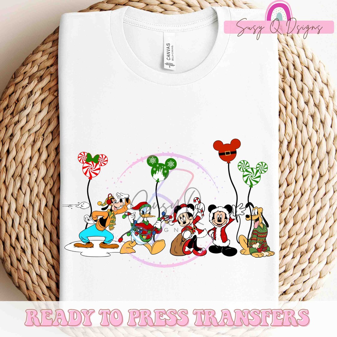 Ready to Press Christmas Mickey and Friends HTV and Sublimation Image ...
