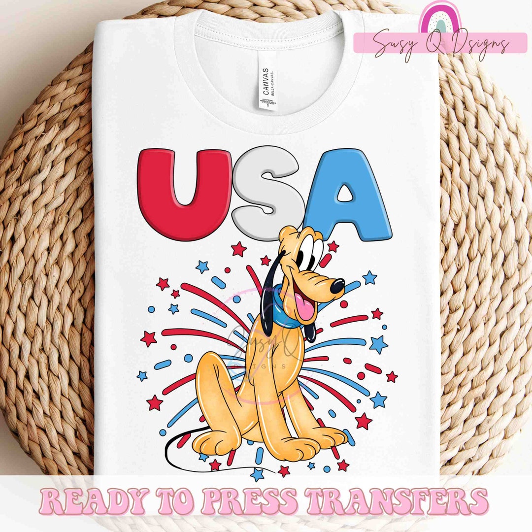 Pluto 4th of July HTV and Sublimation Image Transfers, 4th of July Iron ...